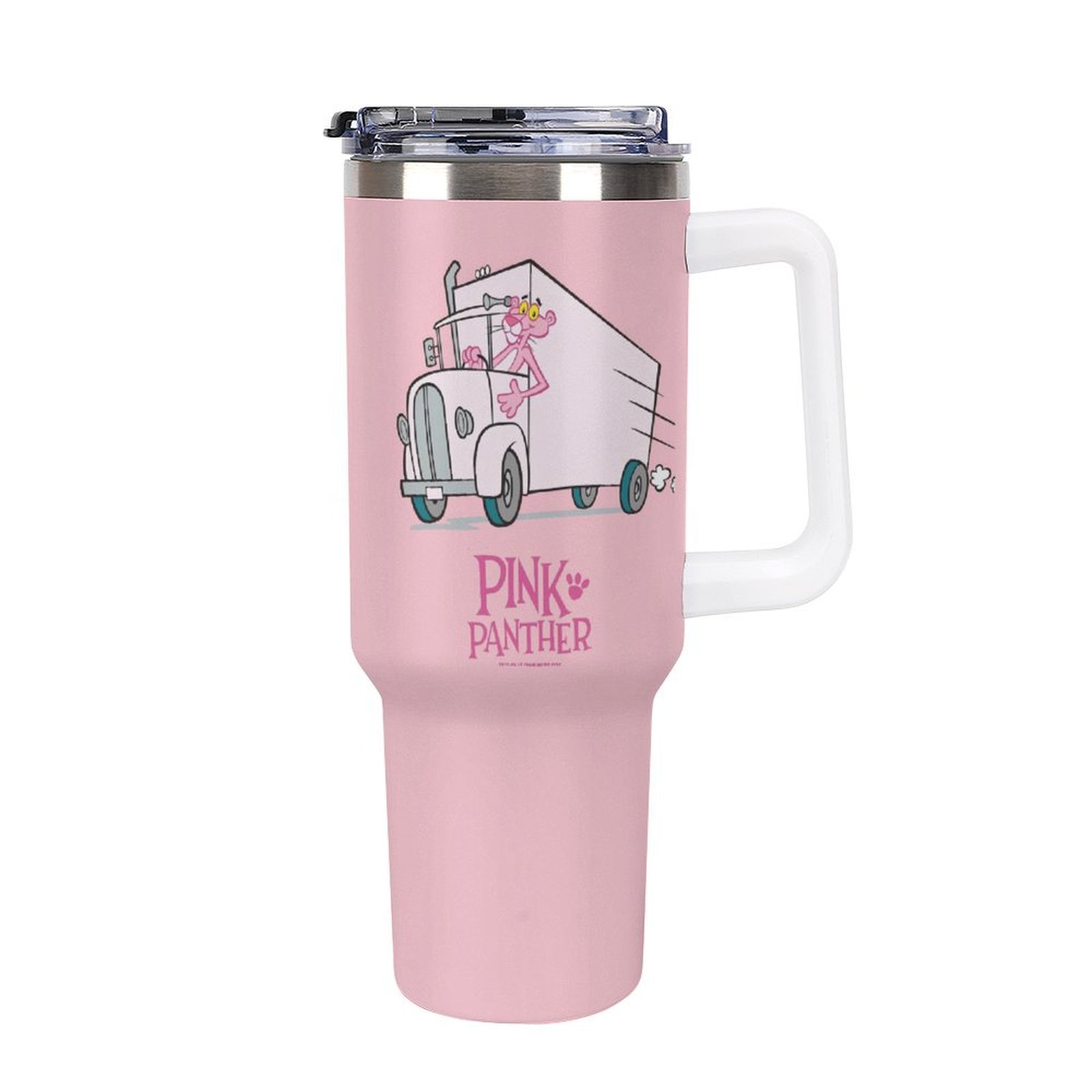 Pink Panther Car Cup Stainless Steel Thermos Cup with Handle 40oz ...