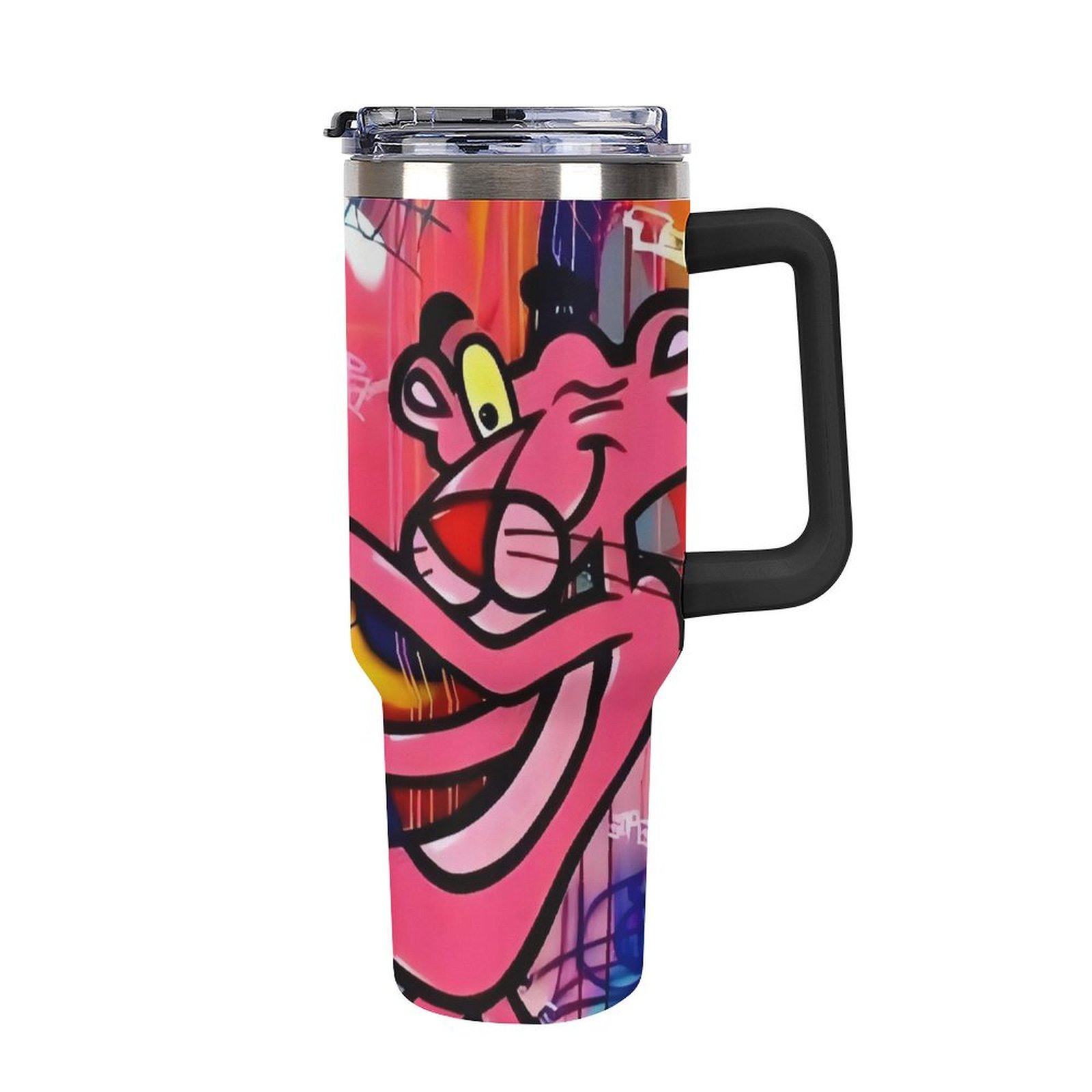 Pink Panther Car Cup Stainless Steel Thermos Cup with Handle 40oz ...