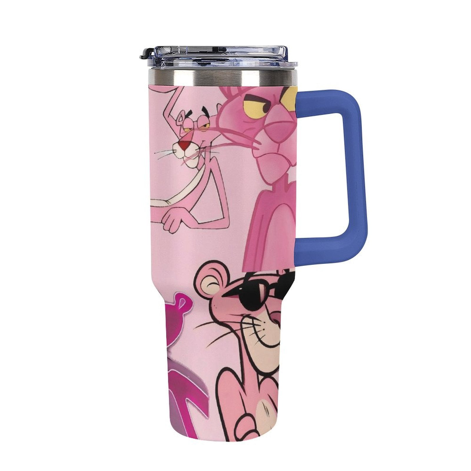 Pink Panther Car Cup Stainless Steel Thermos Cup with Handle 40oz ...