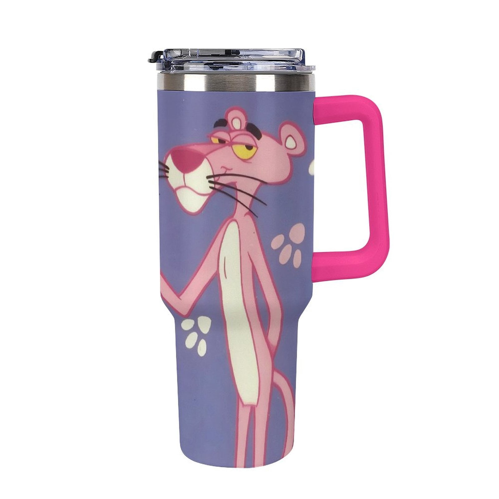 Pink Panther Car Cup Stainless Steel Thermos Cup with Handle 40oz ...