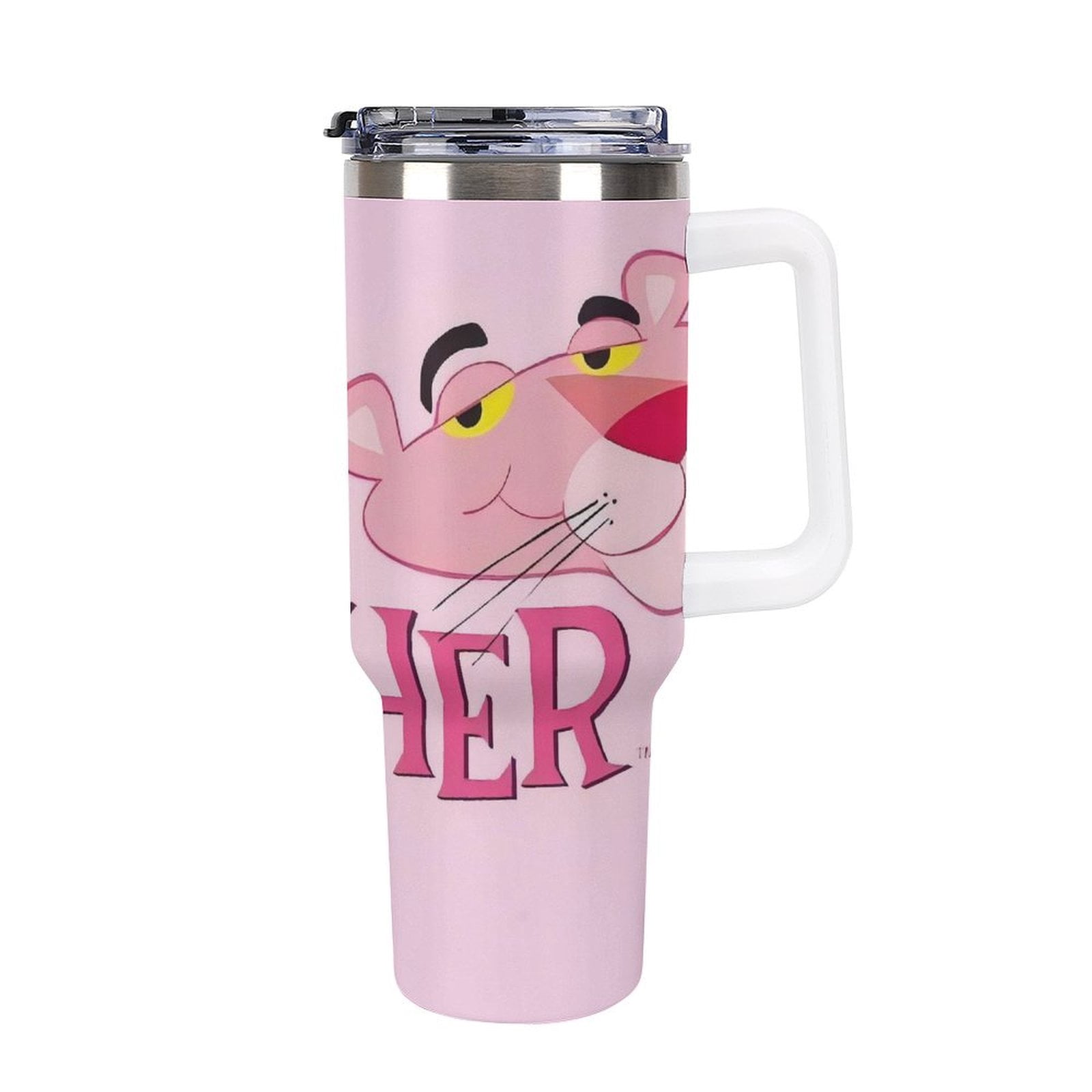 Pink Panther Car Cup Stainless Steel Thermos Cup with Handle 40oz ...