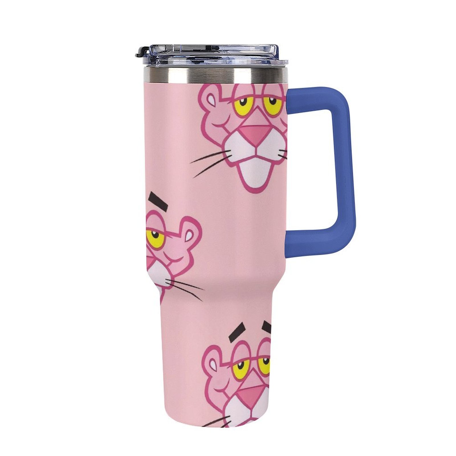 Pink Panther Car Cup Stainless Steel Thermos Cup with Handle 40oz ...