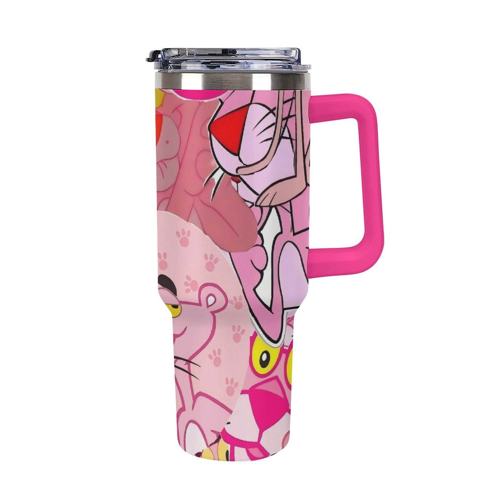 Pink Panther Car Cup Stainless Steel Thermos Cup with Handle 40oz ...