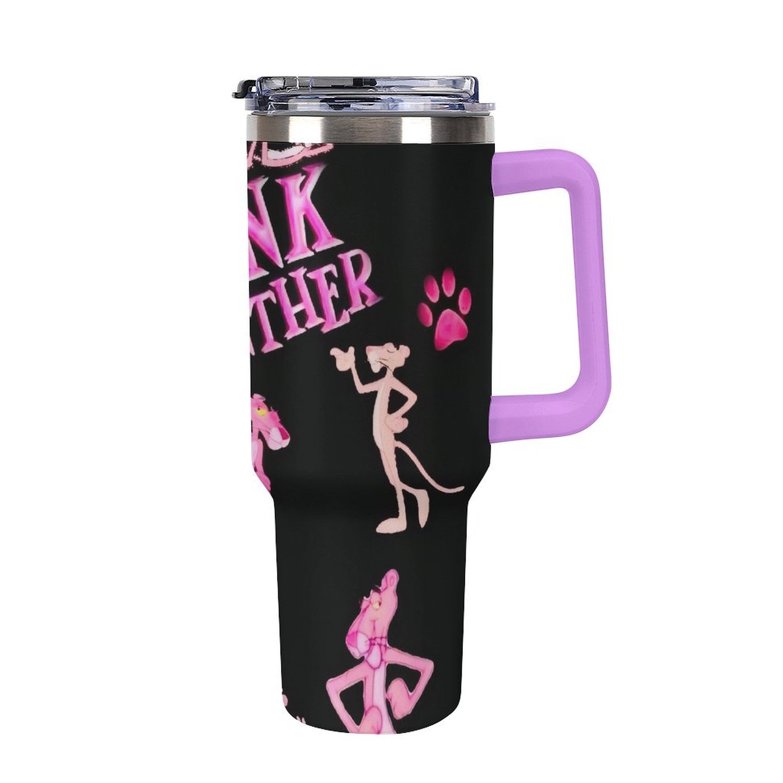 Pink Panther Car Cup Stainless Steel Thermos Cup with Handle 40oz ...
