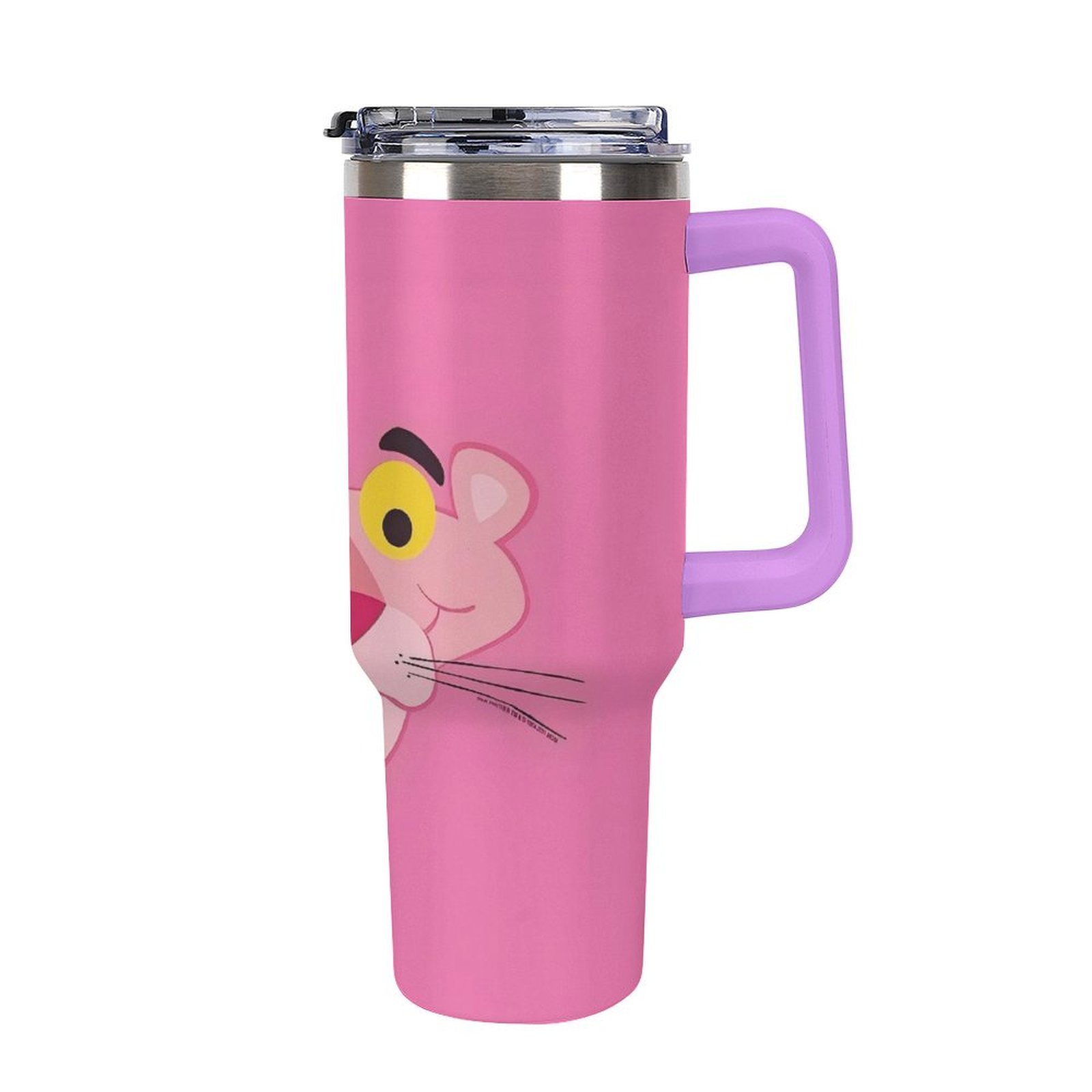 Pink Panther Car Cup Stainless Steel Thermos Cup with Handle 40oz ...