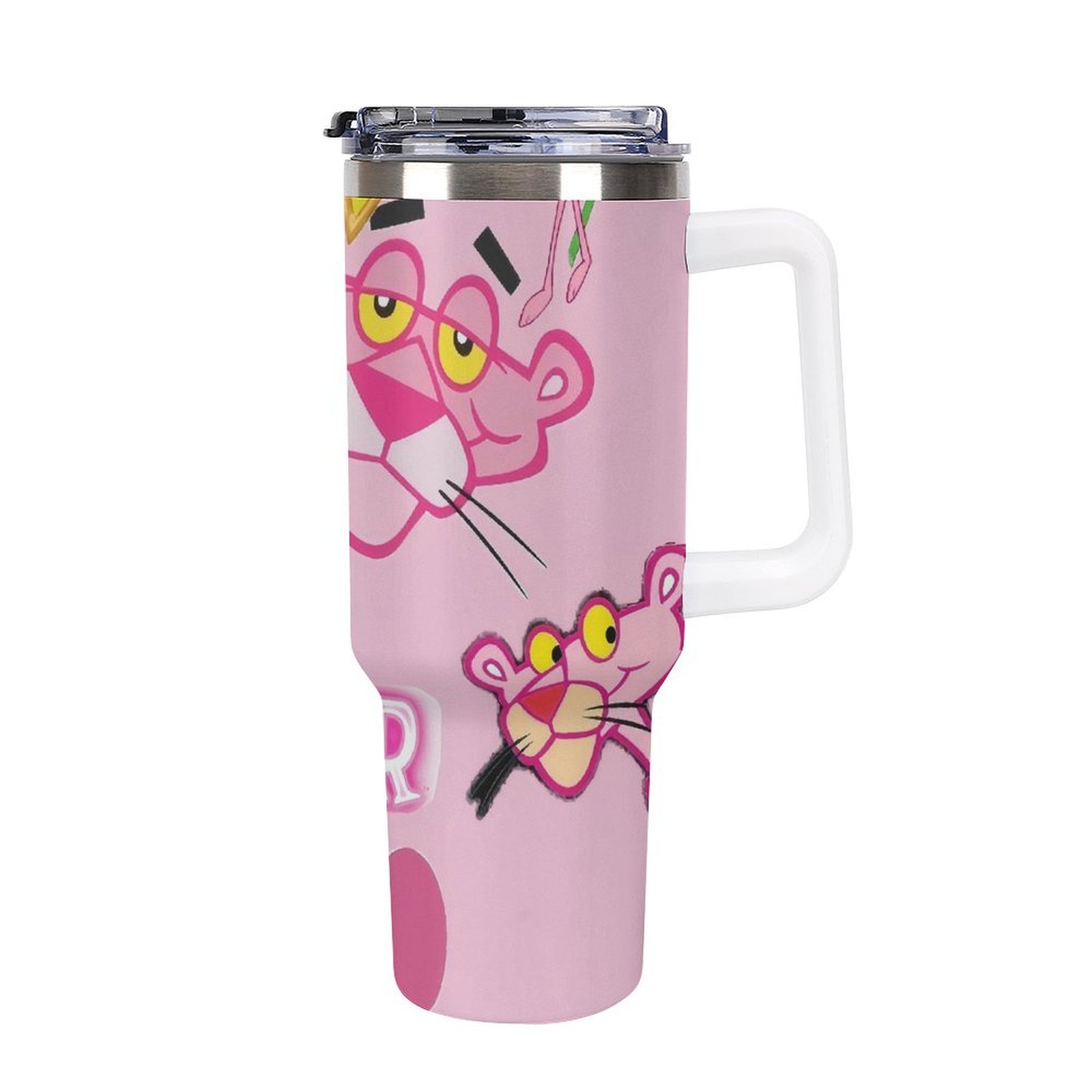 Pink Panther Car Cup Stainless Steel Thermos Cup with Handle 40oz ...