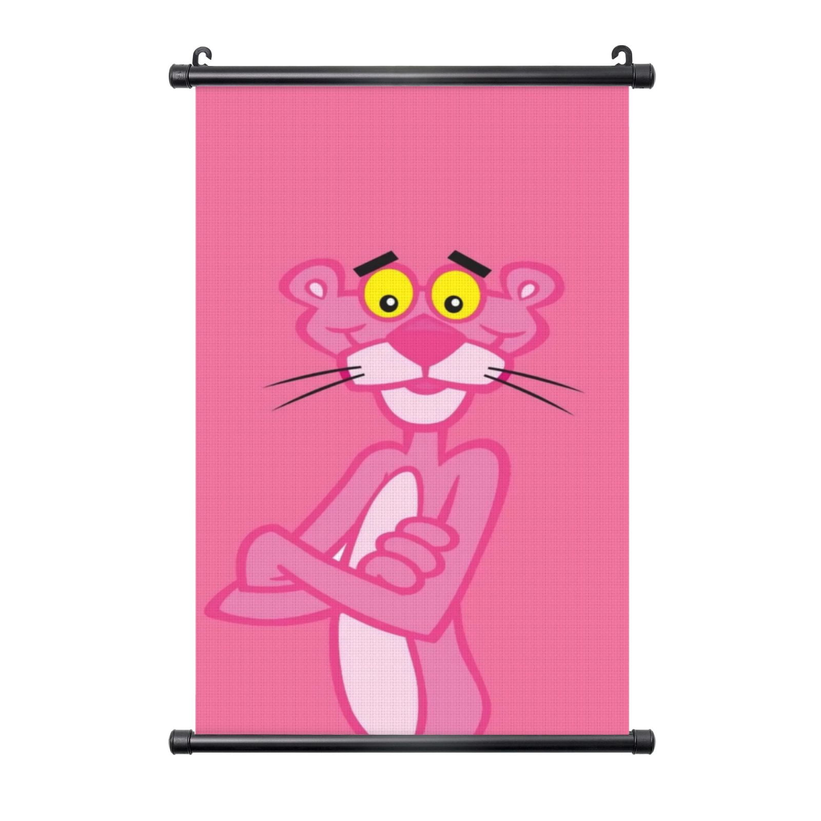 Pink Panther Hanging Poster Plastic Shaft Canvas Wall Hanging Banner ...