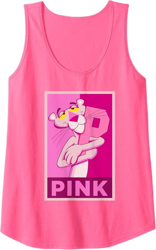 Pink Panther Hugging the Letter "P" Tank Top - Walmart.com