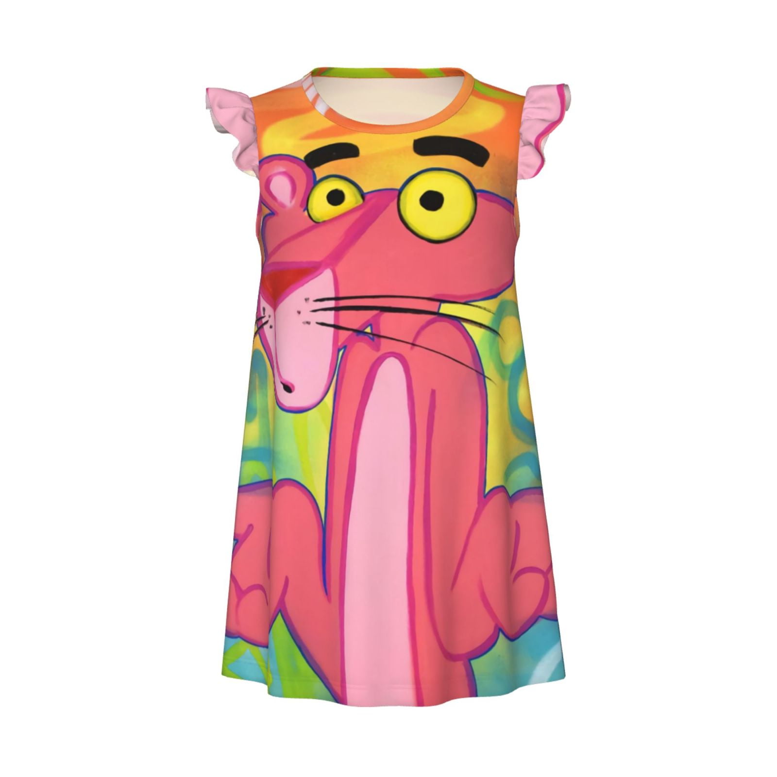 Pink Panther Little Girls Nightgowns Soft Flutter Sleeve Night Dress ...