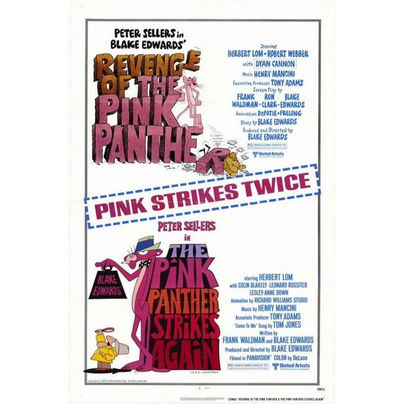 Pink Panther Strikes Again/Revenge of The Pink Panther Movie Poster ...