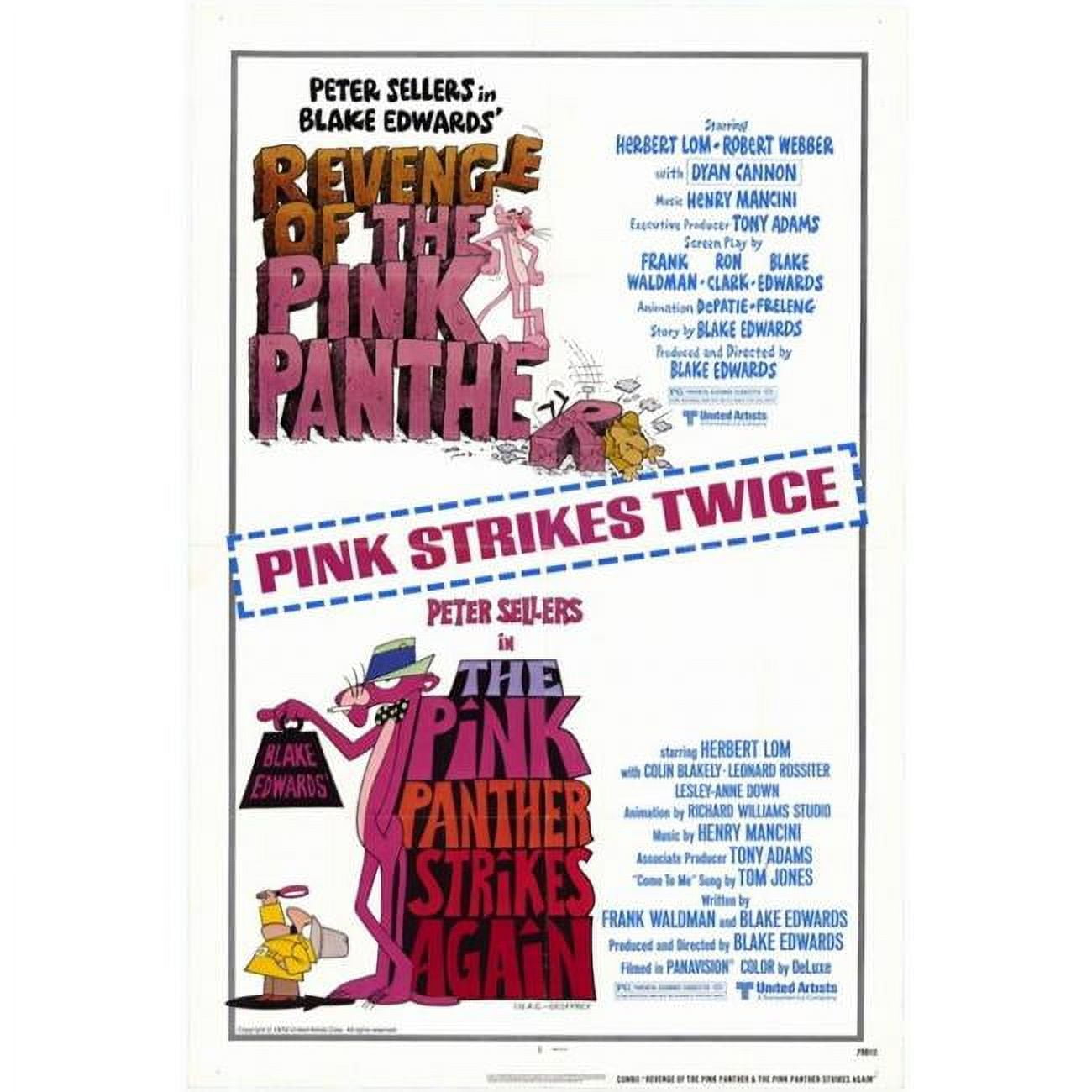 Pink Panther Strikes Again Revenge of the Pink Panther Movie Poster ...
