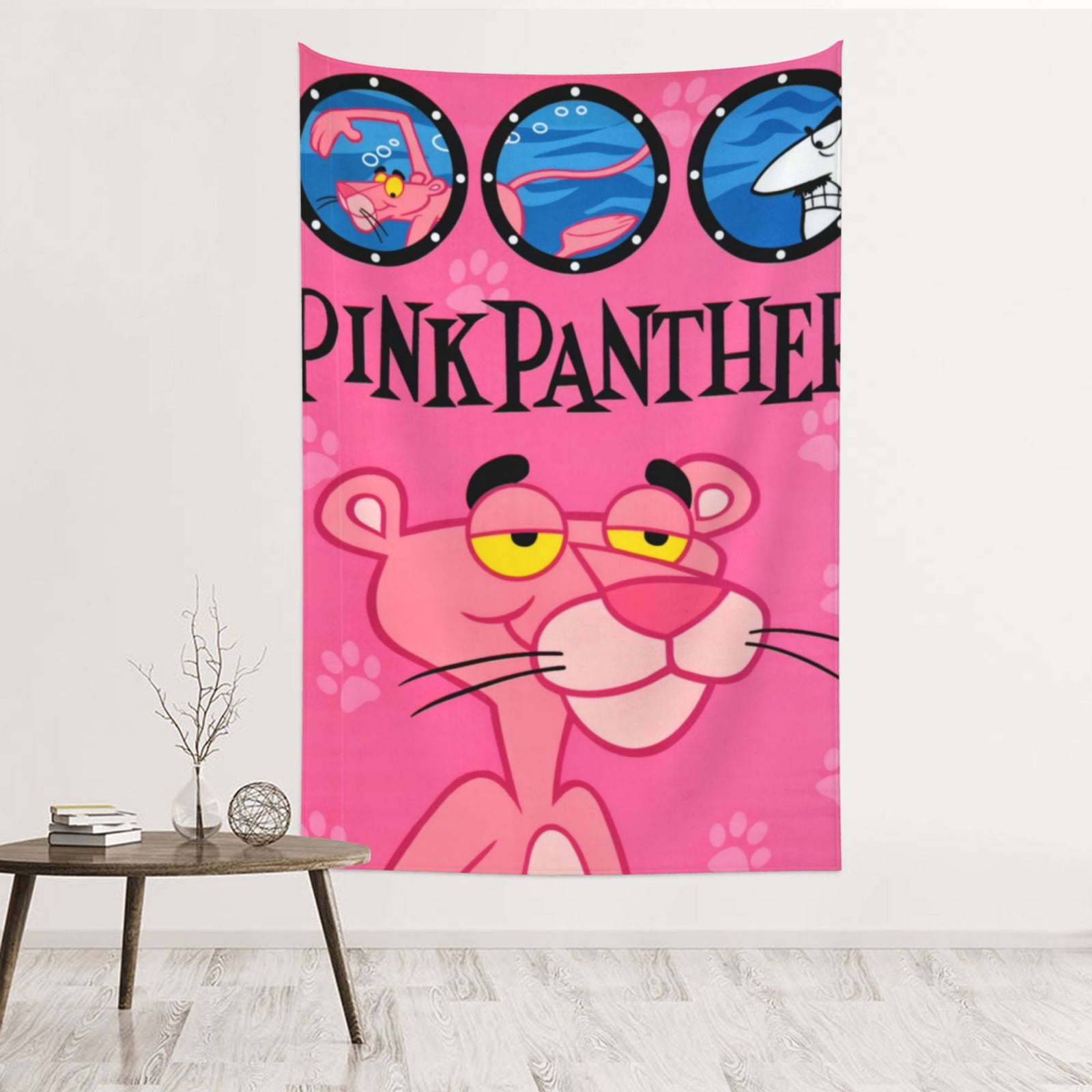 Pink Panther Tapestry Banner Decorations Anime Movie Wall Hanging ...