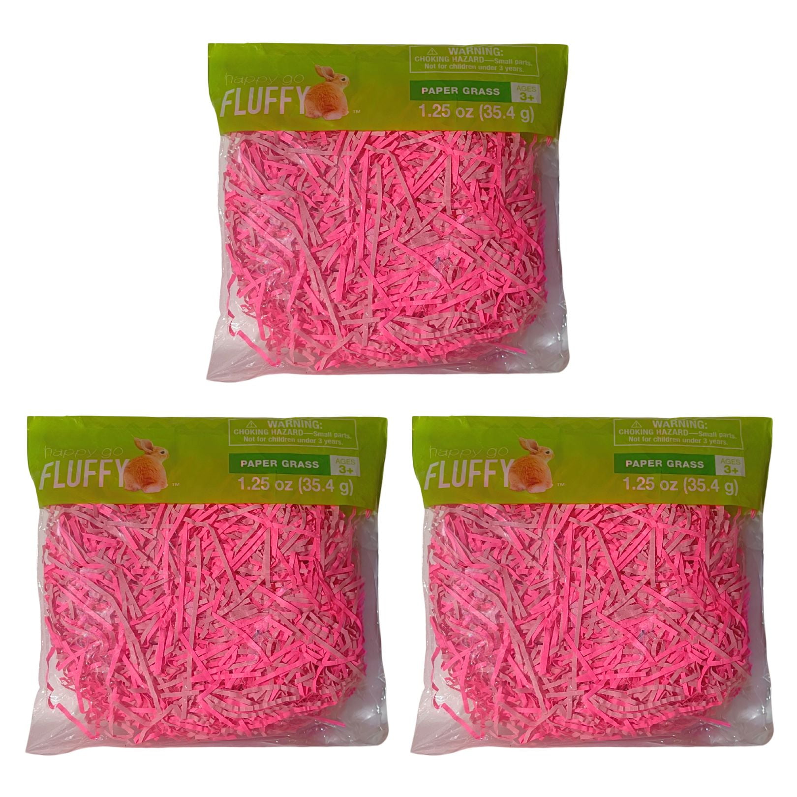 Pink Paper Easter Grass Filler 1.25oz - 3pk - Walmart.com
