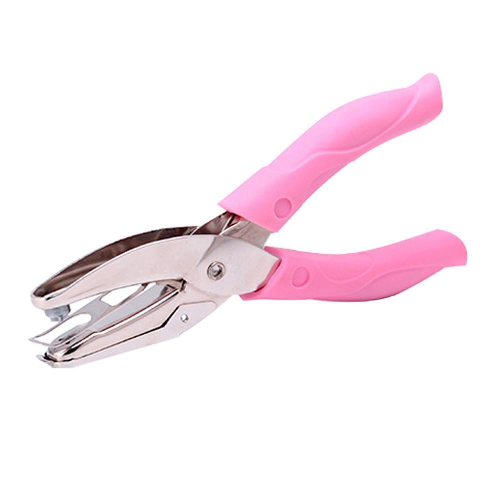 Pink Paper Punching Machine with Multiple Apertures, DIY Binding Tool ...
