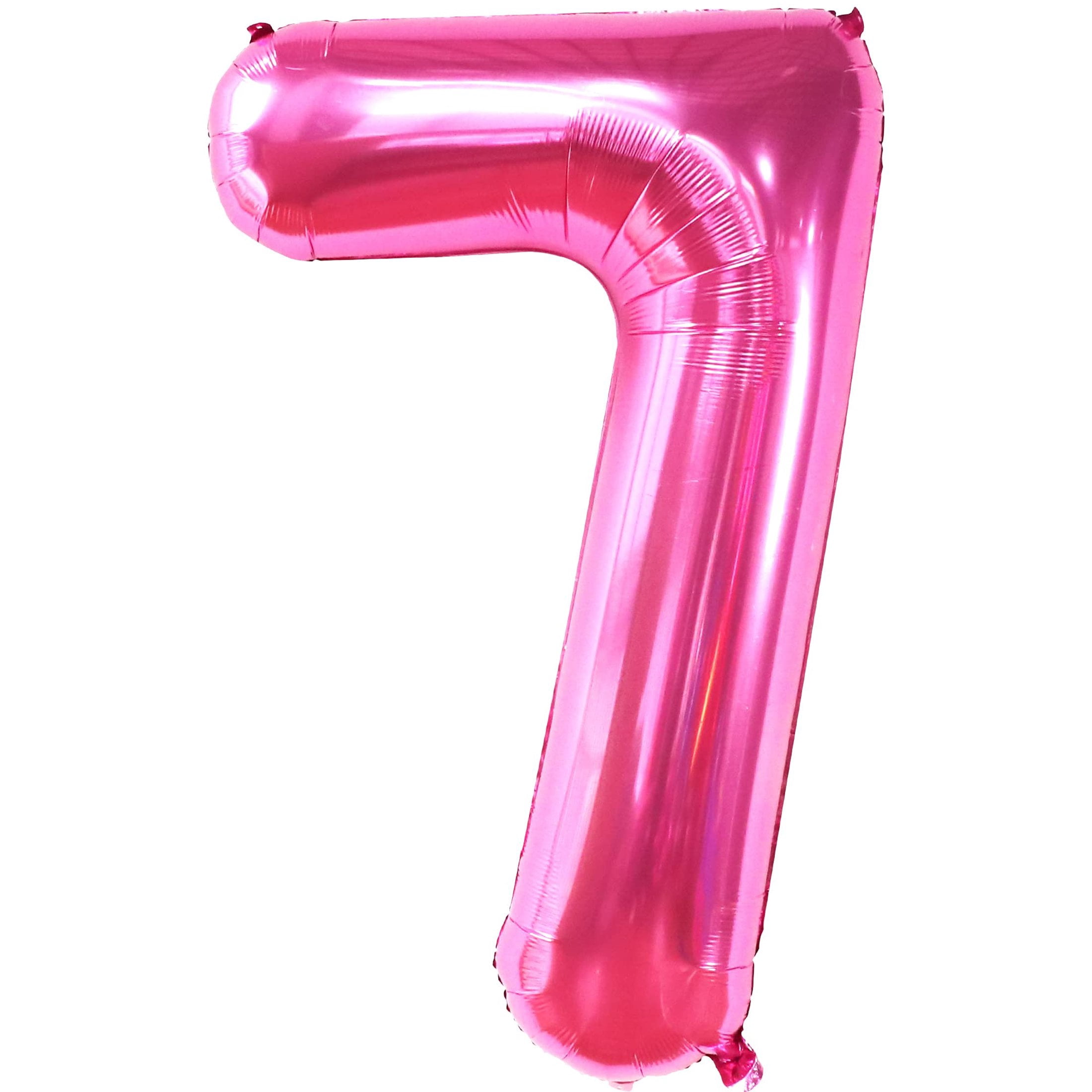 Pink Party 7 Balloon - 40 Inch Number 7 Balloon for Girls Birthday ...
