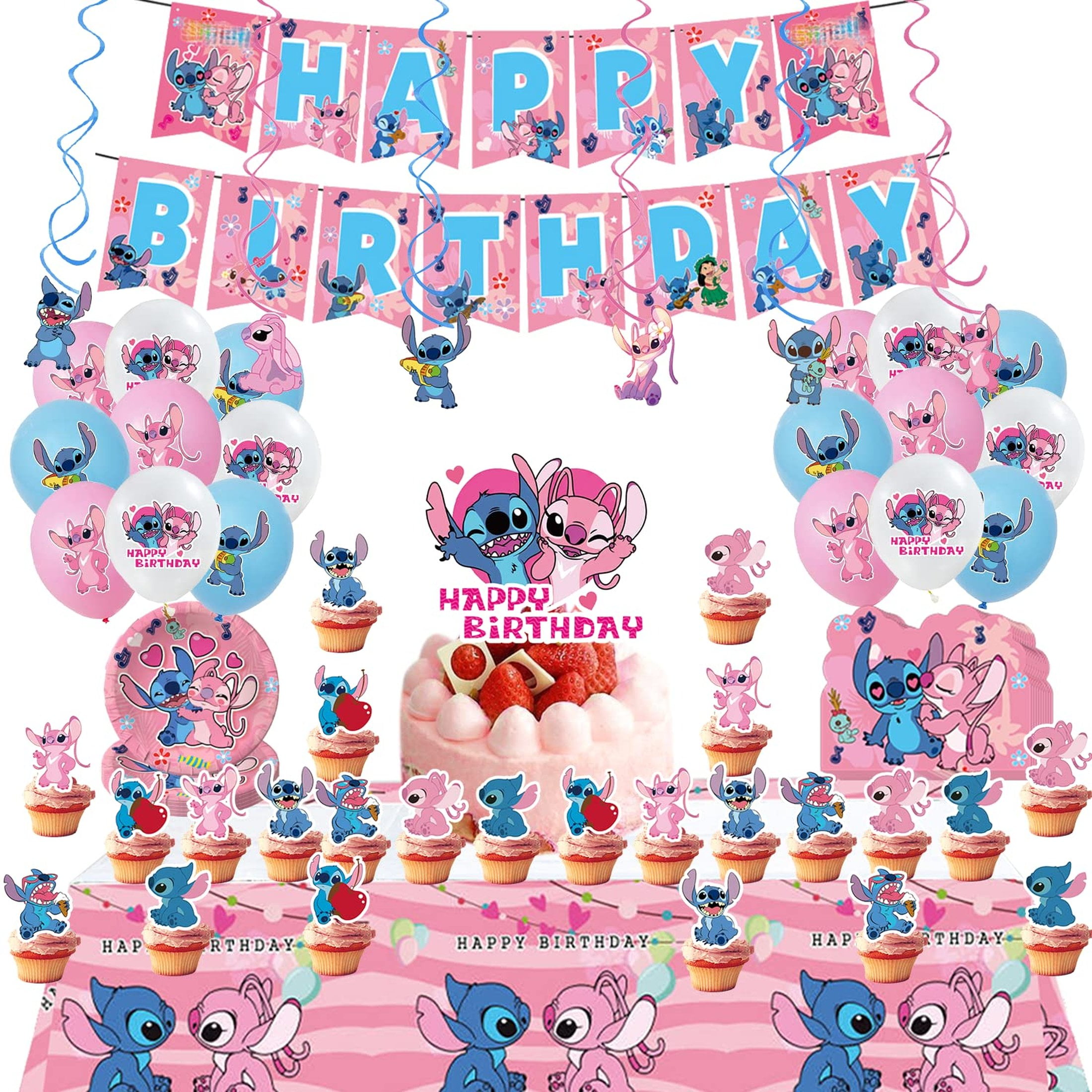 Pink Party Pack - Complete Birthday Decor Set with Banner, Cake Topper ...