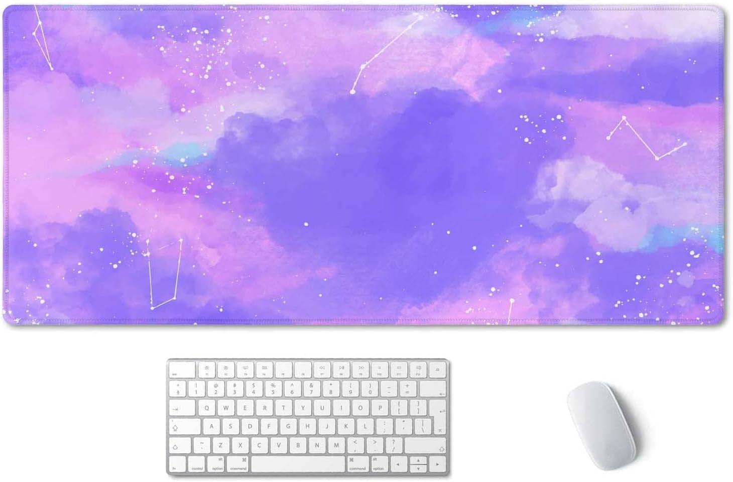 Pink Pastel Desk Mat, Gorgeous Starry Sky Desk Pad, Cute Large Gaming ...