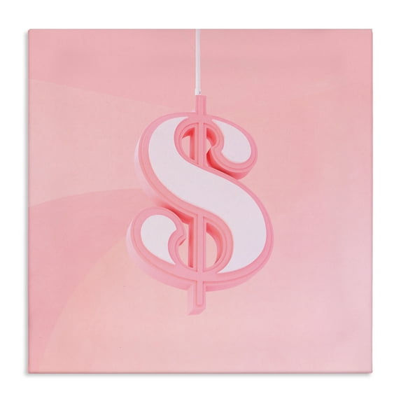 Pink Pastel Dollar Sign Canvas Wall Art, design by LISH Creative ...