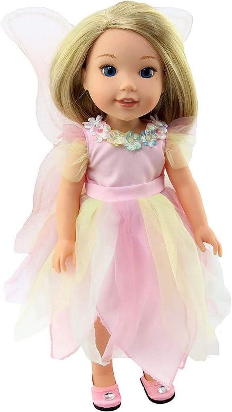 Pink Pastel Fairy Dress for 14inch Dolls | American Fashion World ...
