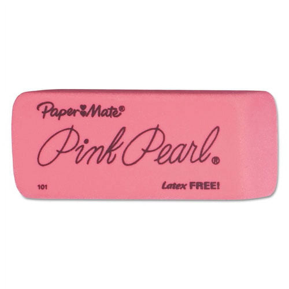 Pink Pearl Eraser, For Pencil Marks, Rectangular Block, Large, Pink, 12 ...