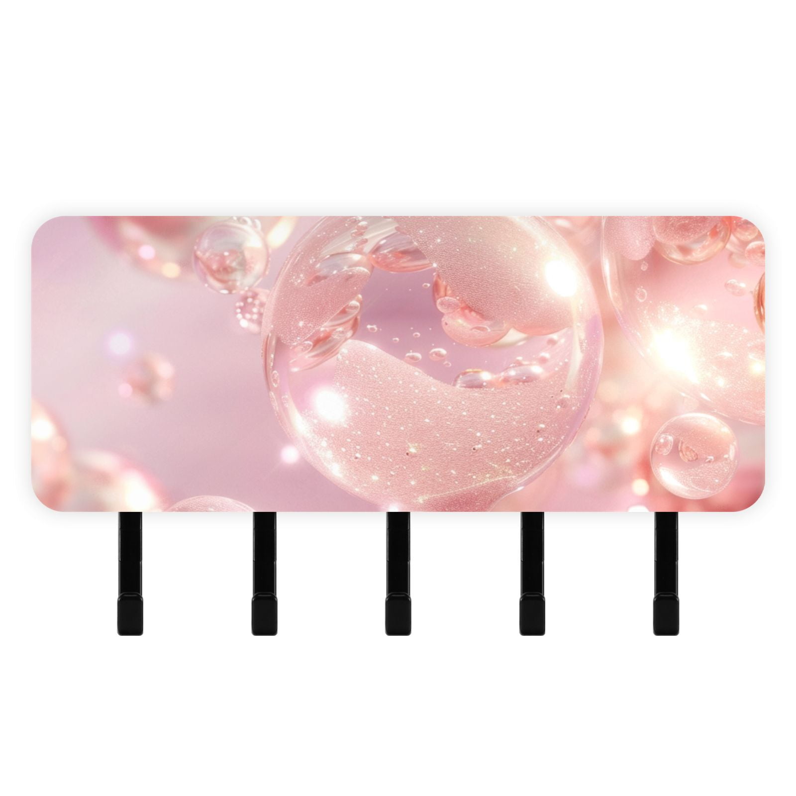 Pink Pearls Bubbles Mail Holder Organizer Wall Mount with Shelf Key ...