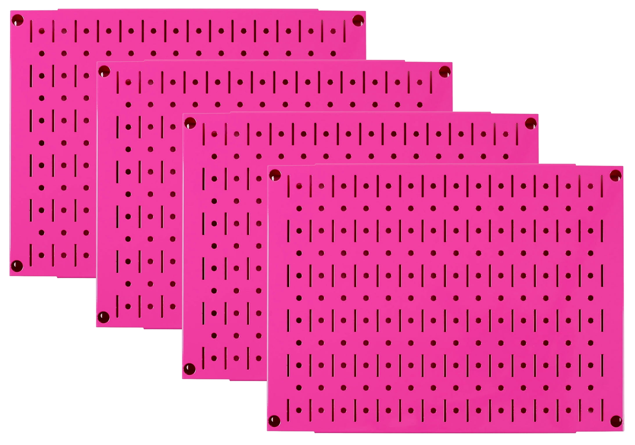 Pink Pegboard Wall Organizer Tiles - Wall Control Modular Fun Metal ...