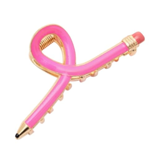 Pink Pencil Hair Claw Clips Funny Pencil Clip Teacher Appreciation ...