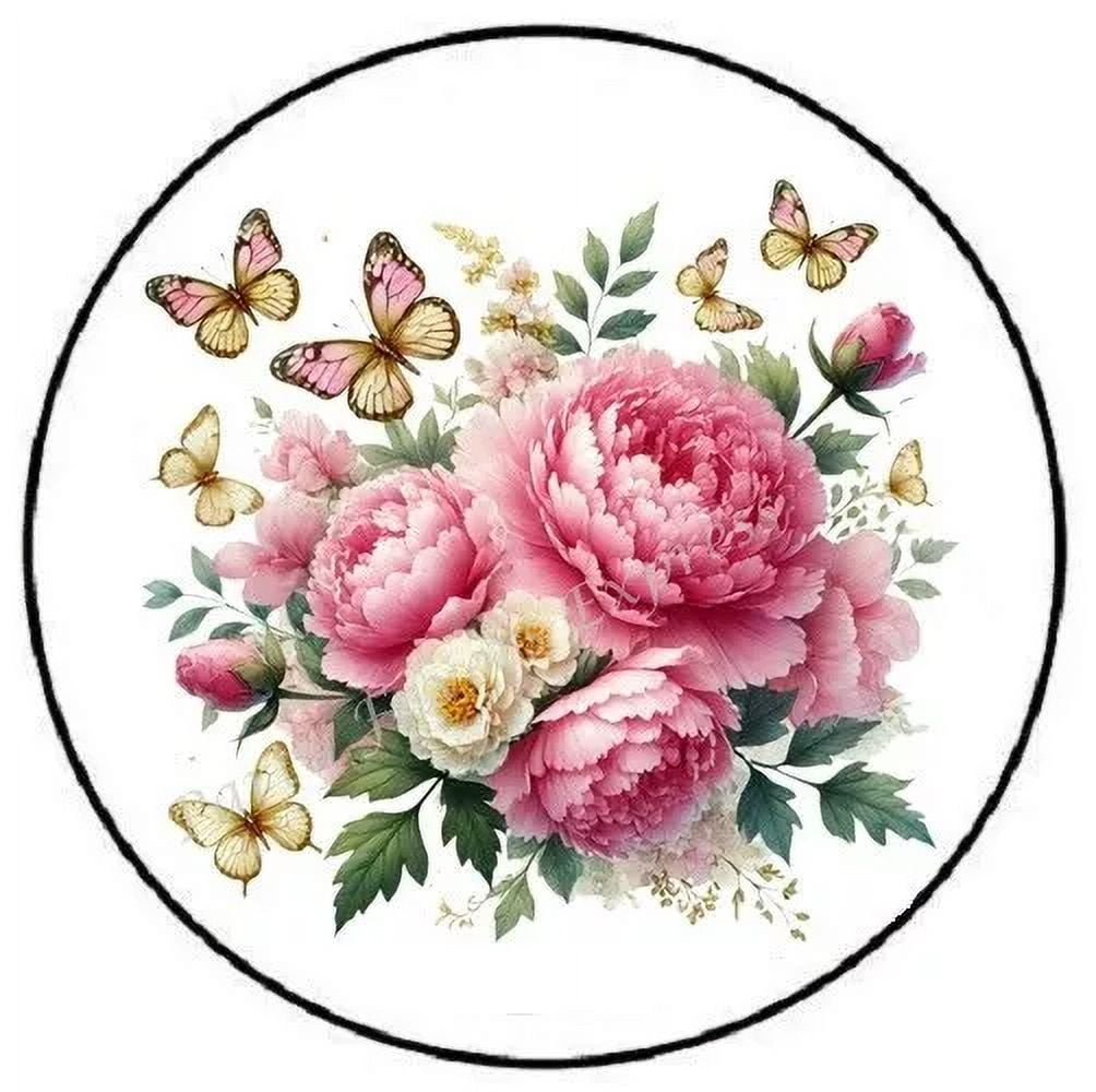 Pink Peonies Sticker Party Favors Sticker Envelope Seals Labels ...