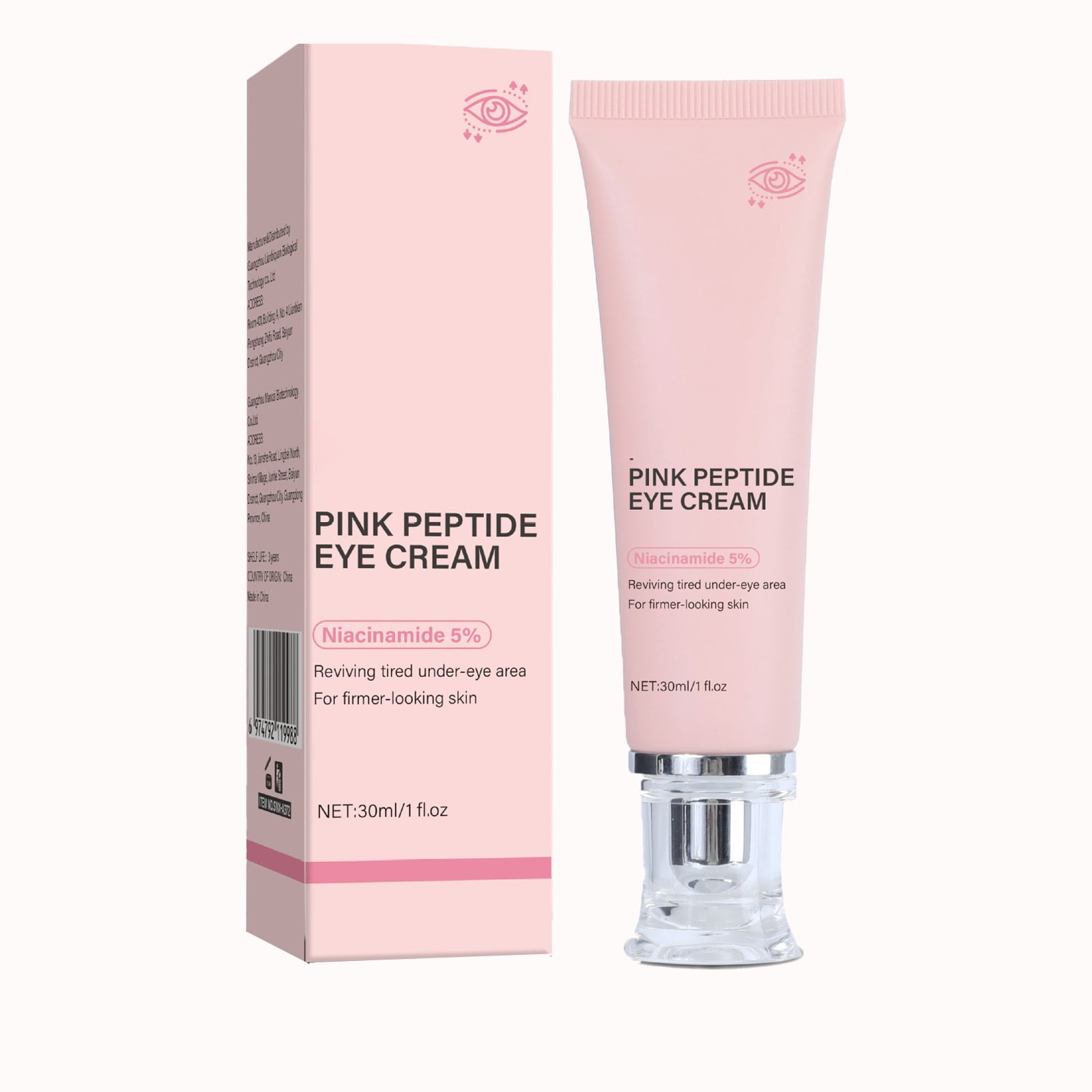 Pink Peptide Eye Cream, Revive Eye Serum for Dark Circles - Soothing ...