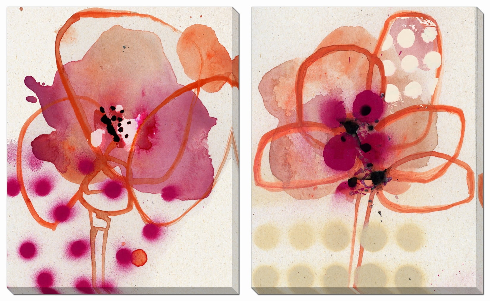 Pink Petunia, 16x20 Hand Embellished Canvas Set Art by Art Source ...