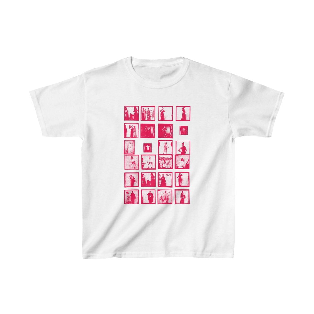 Pink Photo Grid Graphic Tee | Retro Film Strip Style Artwork Shirt ...