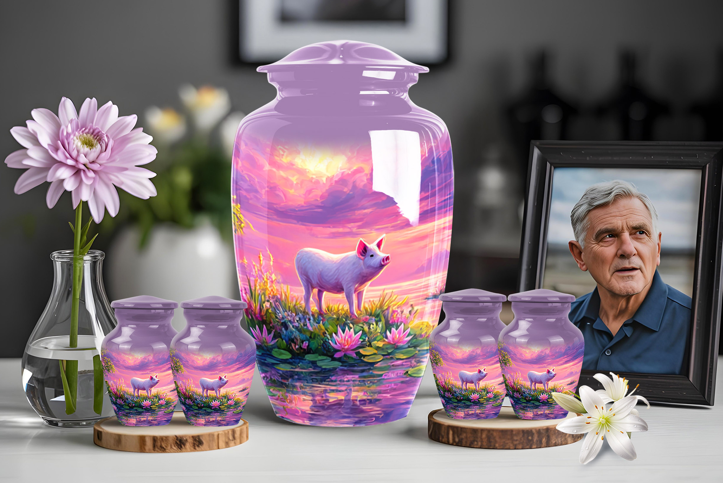 Pink Pig Cremation Urn Collection – Large and Mini Aluminum Ash ...