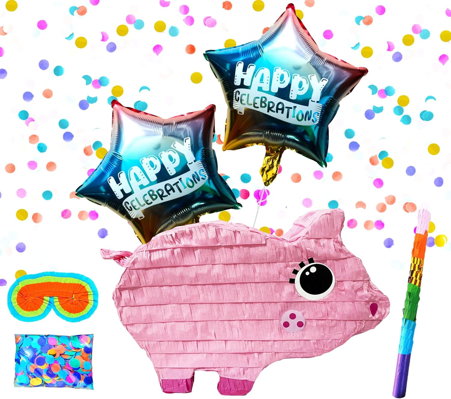 Pink Pig Pinatas, Cute Animal Design for Kids Birthday Parties, Perfect ...