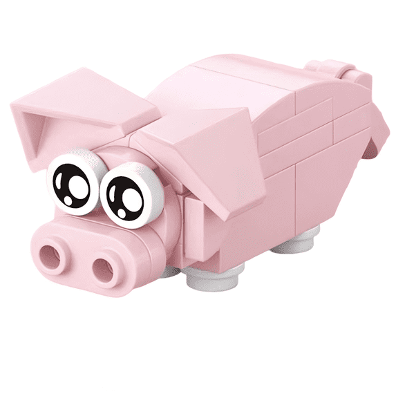 Pink Piggy Building Block Set, Creative Birthday Gift, Home Office ...