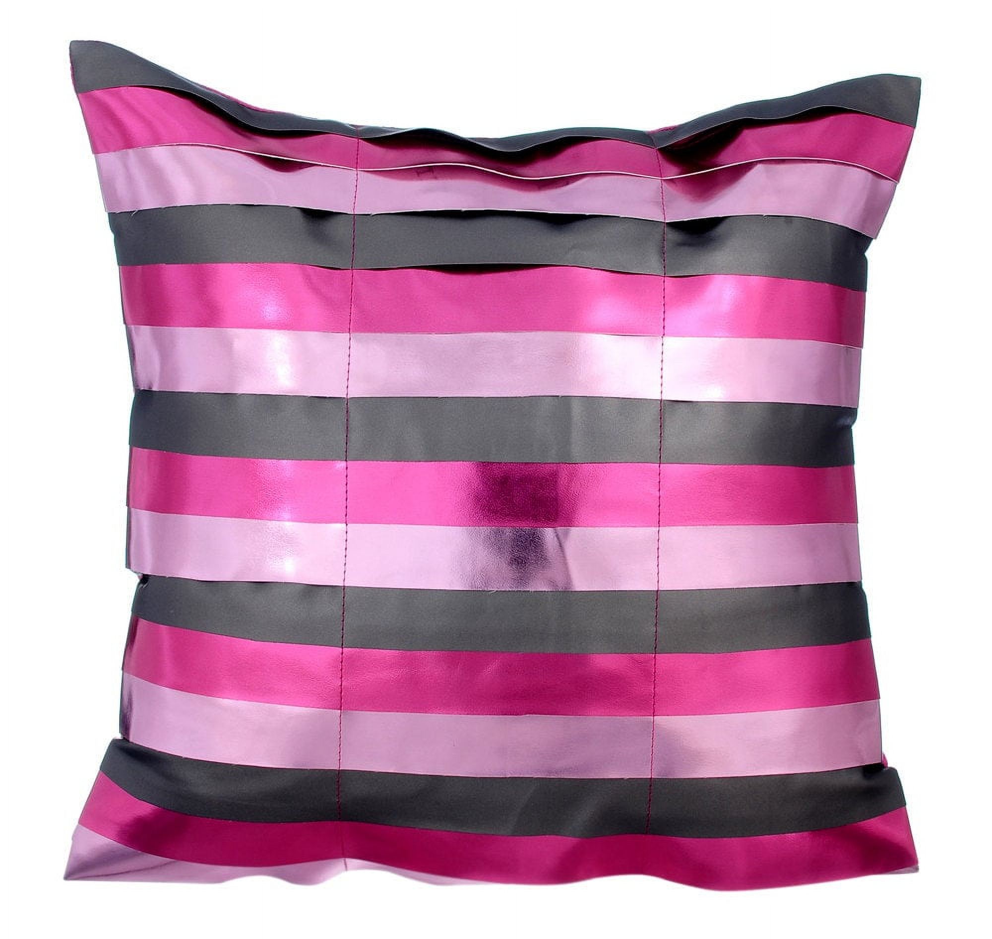Pink Pillow Cover, Modern Striped Cushion Cover, 12x12 inch (30x30 cm ...