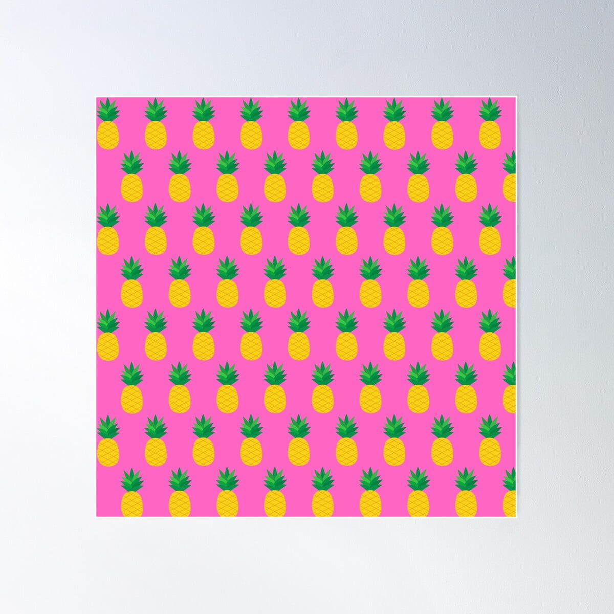 Pink Pineapple Poster Wall Art, Modern Wall Decor For Living Room Bedroom, 30x30 UNFRAMED ...