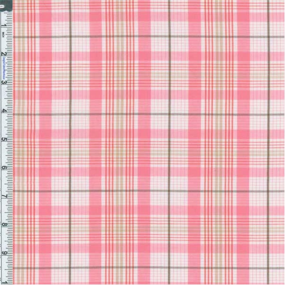 Pink Plaid Shirting, Fabric Sold By the Yard - Walmart.com