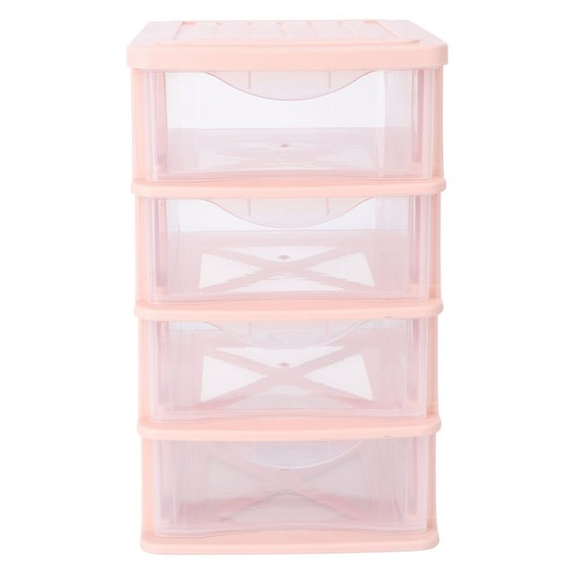 Pink Plastic Drawers Storage Toy Shelf Box Sturdy Material Mold Proof ...