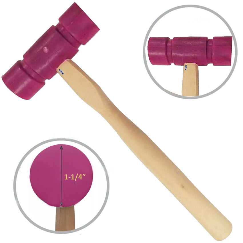 Pink Plastic Mallet 1-1/4” X 3-3/4” Non Marring Jewelry Making Hammer ...