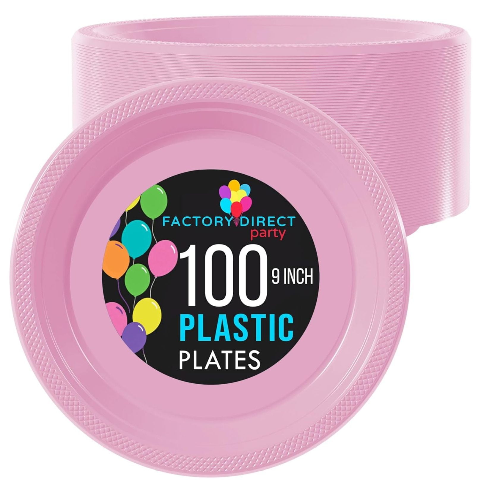 Pink Plastic Plates For Party 9" Pink Disposable Plates For Party ...