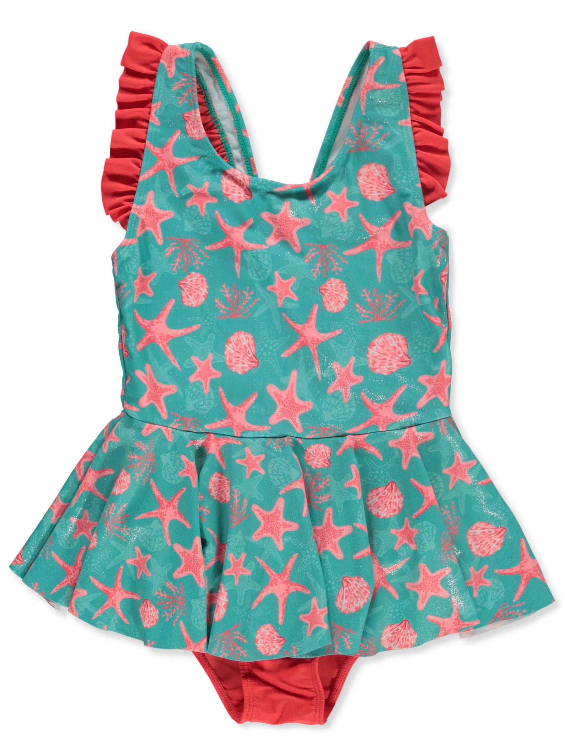 Pink Platinum Girls' 1-Piece Swimsuit Color: pink/multi Size: 4 ...