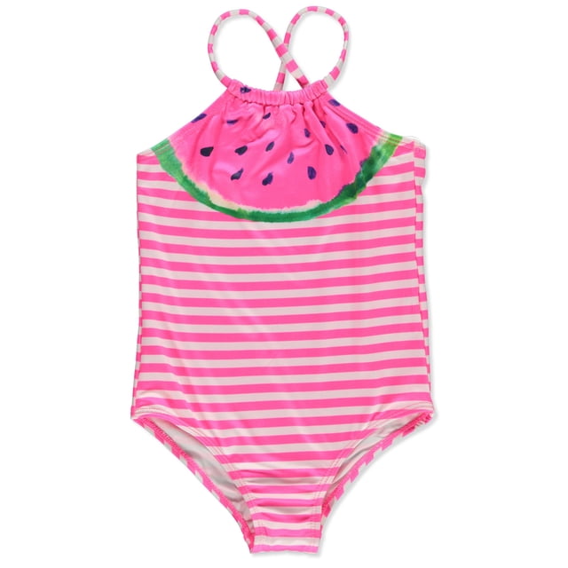 Pink Platinum Girls' 1-Piece Watermelon Swimsuit Set Outfit - pink, 4t ...