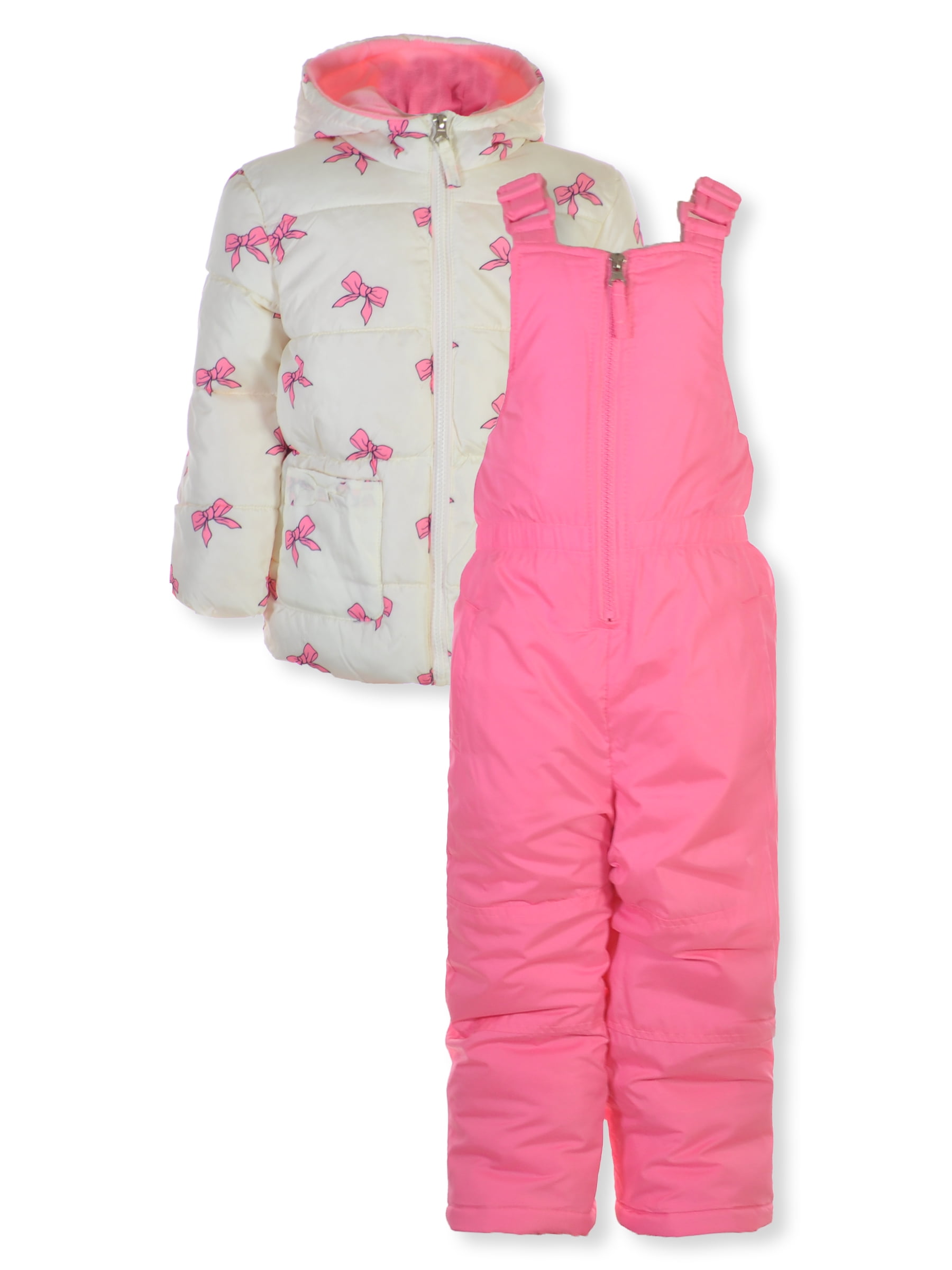 Pink Platinum Girls' 2-Piece Snowsuit Jacket Set Outfit - cream, 5 - 6 ...
