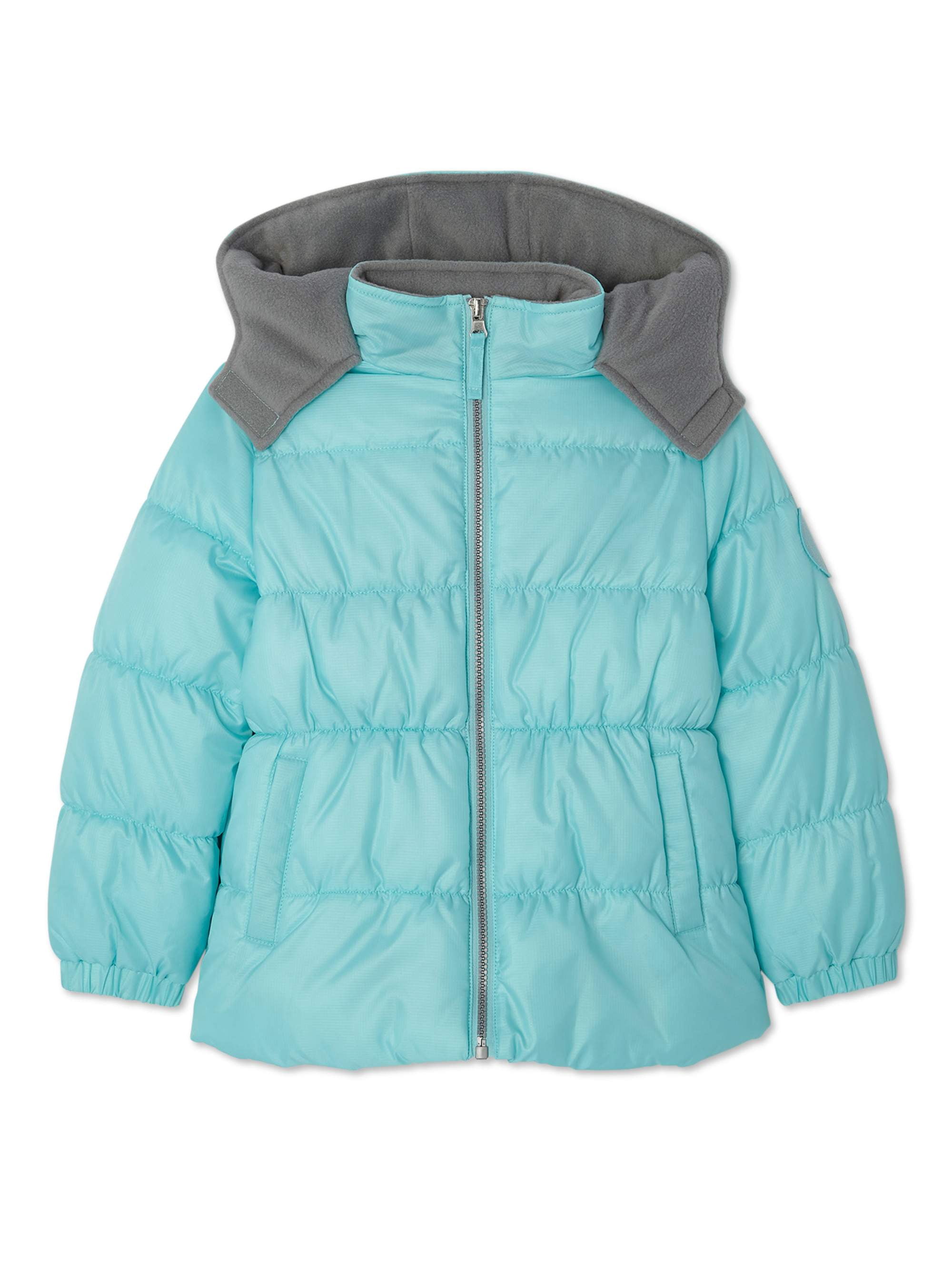 Pink Platinum Girls Classic Rip Stop Puffer Jacket, Sizes 4-16 ...