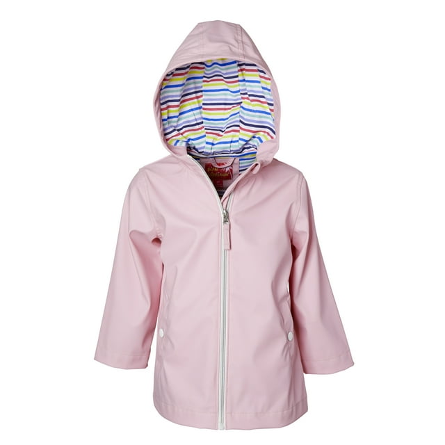 Pink Platinum Full-zip Hooded Water Resistant Rain Coats (Girl's ...