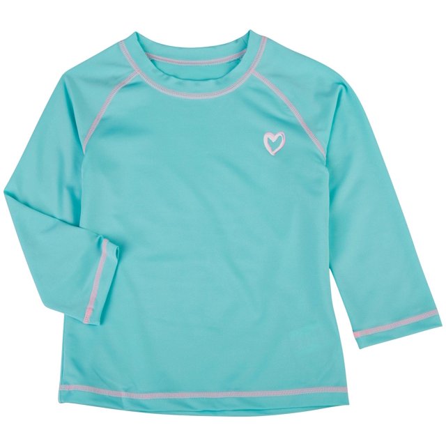 Pink Platinum Girls' Long Sleeve Rash Guard with UPF 50+ UV Protection ...