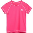 Pink Platinum Girls' UPF 50+ Protective Quick Dry Short Sleeve Swim ...