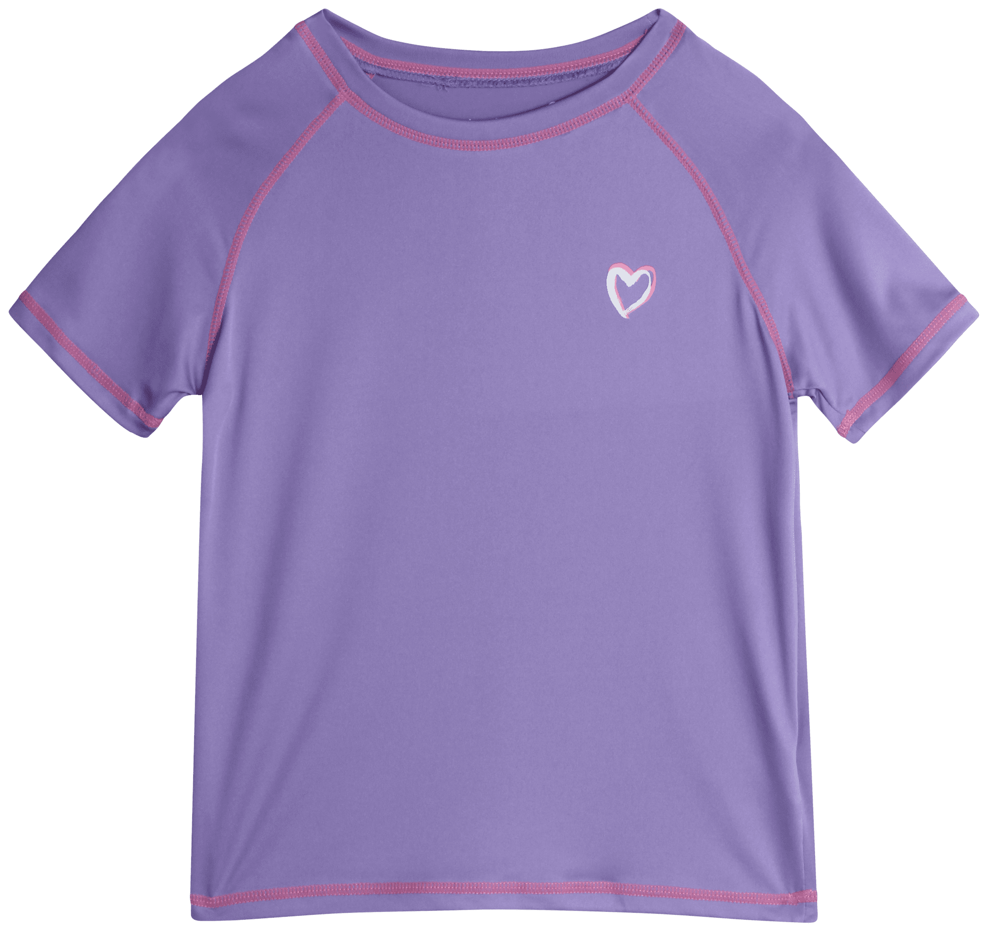 Pink Platinum Girls' Rash Guard - UPF 50+ Protective Quick Dry Short ...
