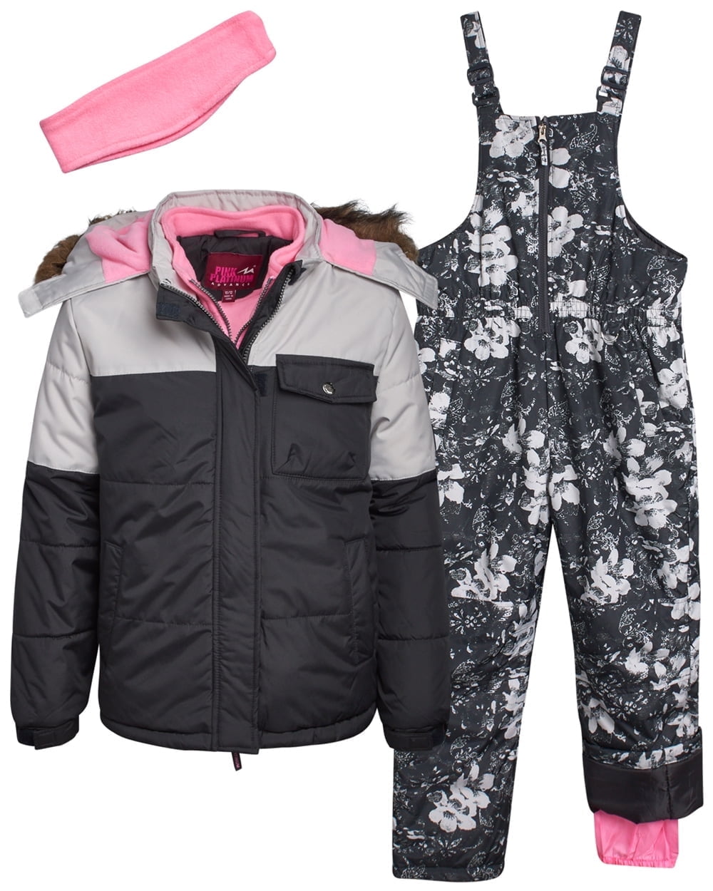 Pink Platinum Girls Snowsuits - 2 Piece Waterproof Winter Jacket and ...
