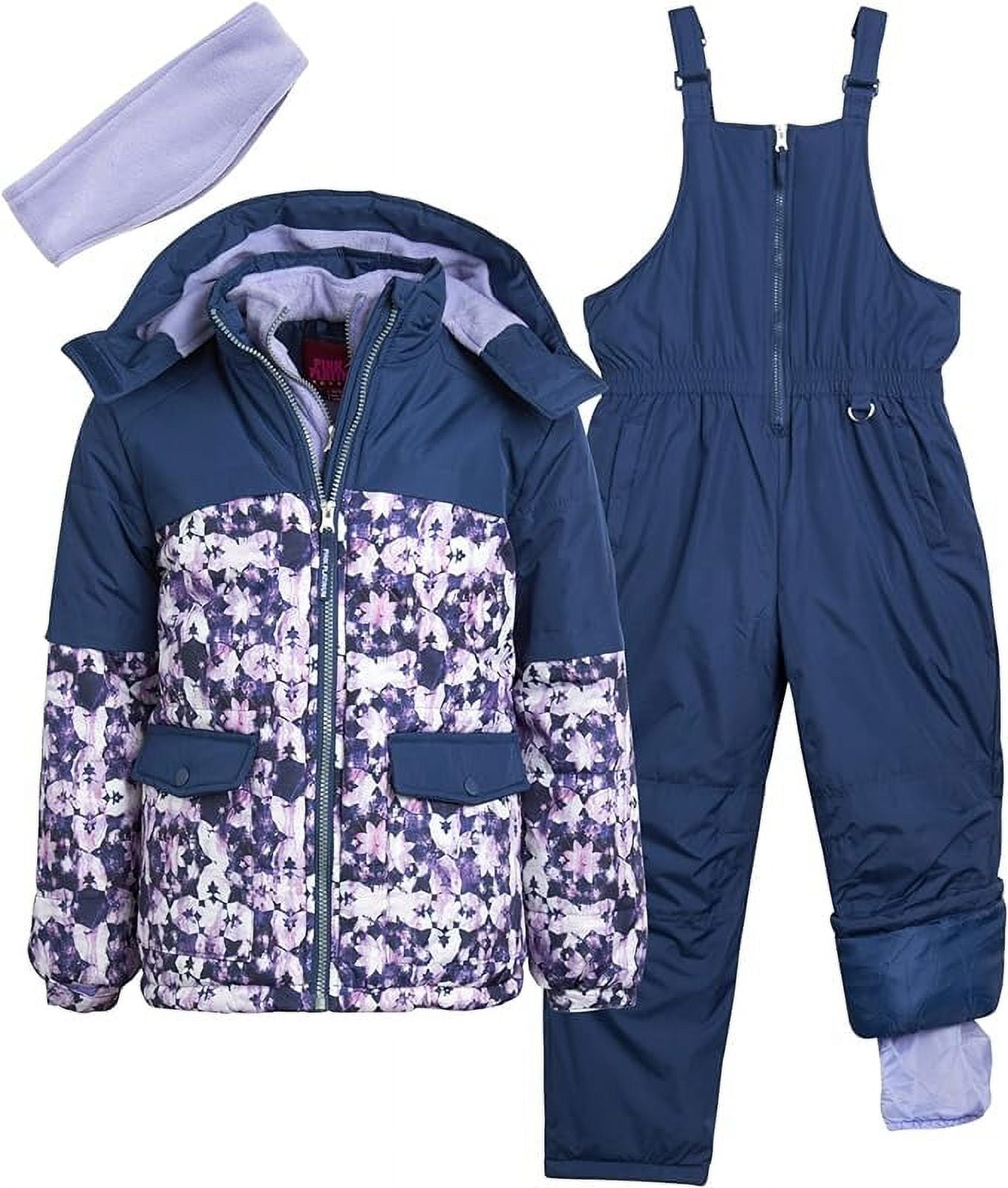 Pink Platinum Girls' Snowsuit - Water Resistant Winter Jacket and Ski ...